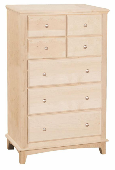 UNFINISHED SEVEN DRAWER CHEST: Unfinished Furniture